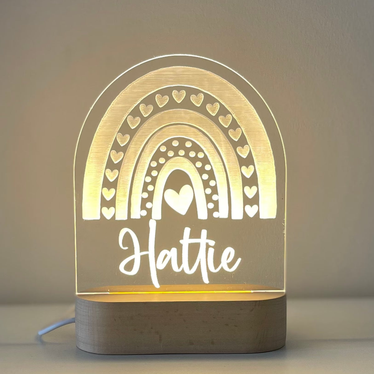 Acrylic Arch for Rectangular LED Lamp Base – Indi & Oak