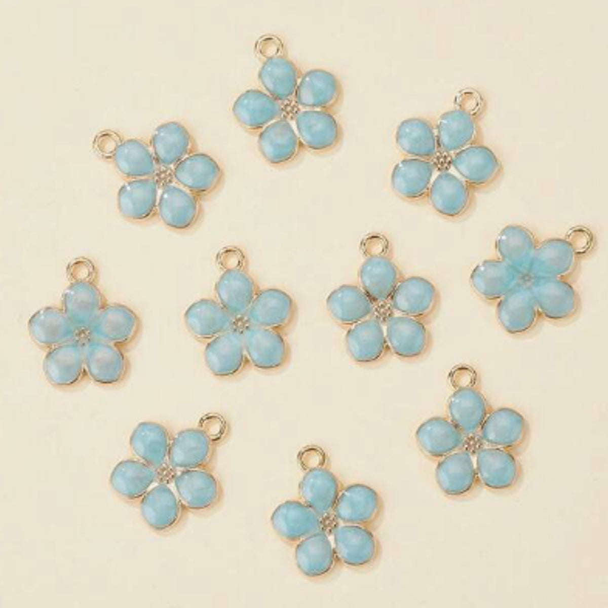 Violets Are Blue Pendants – Set of 8 Delicate Floral Charms for Crafts ...