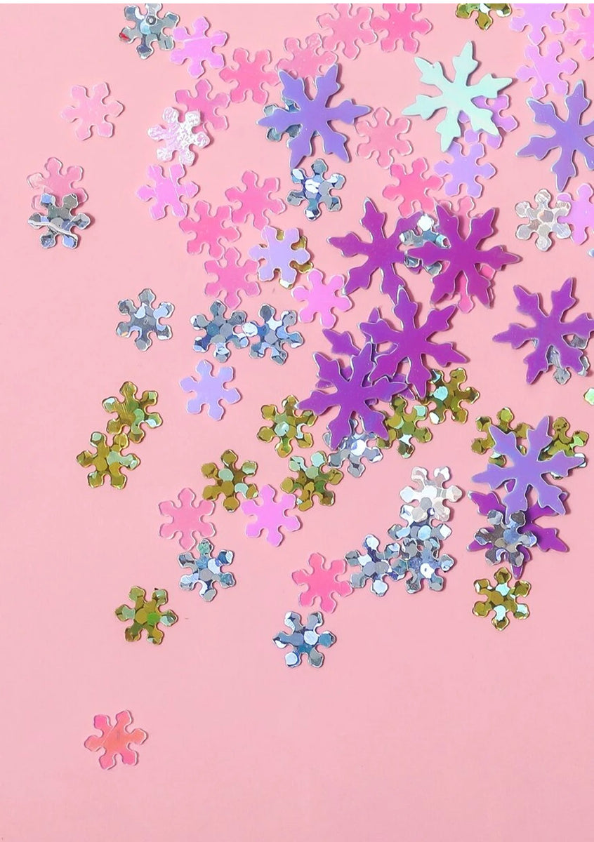 Snowflake Shaped Sequins – Assorted Colors for Winter Crafts, Resin ...